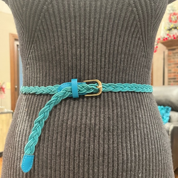 Accessories | Braided Teal Belt | Poshmark
